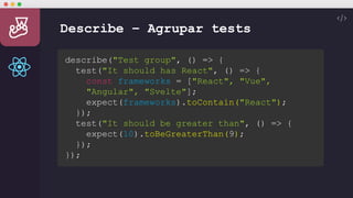 Unit Testing con Jest + Enzime para ReactJs | PPTX