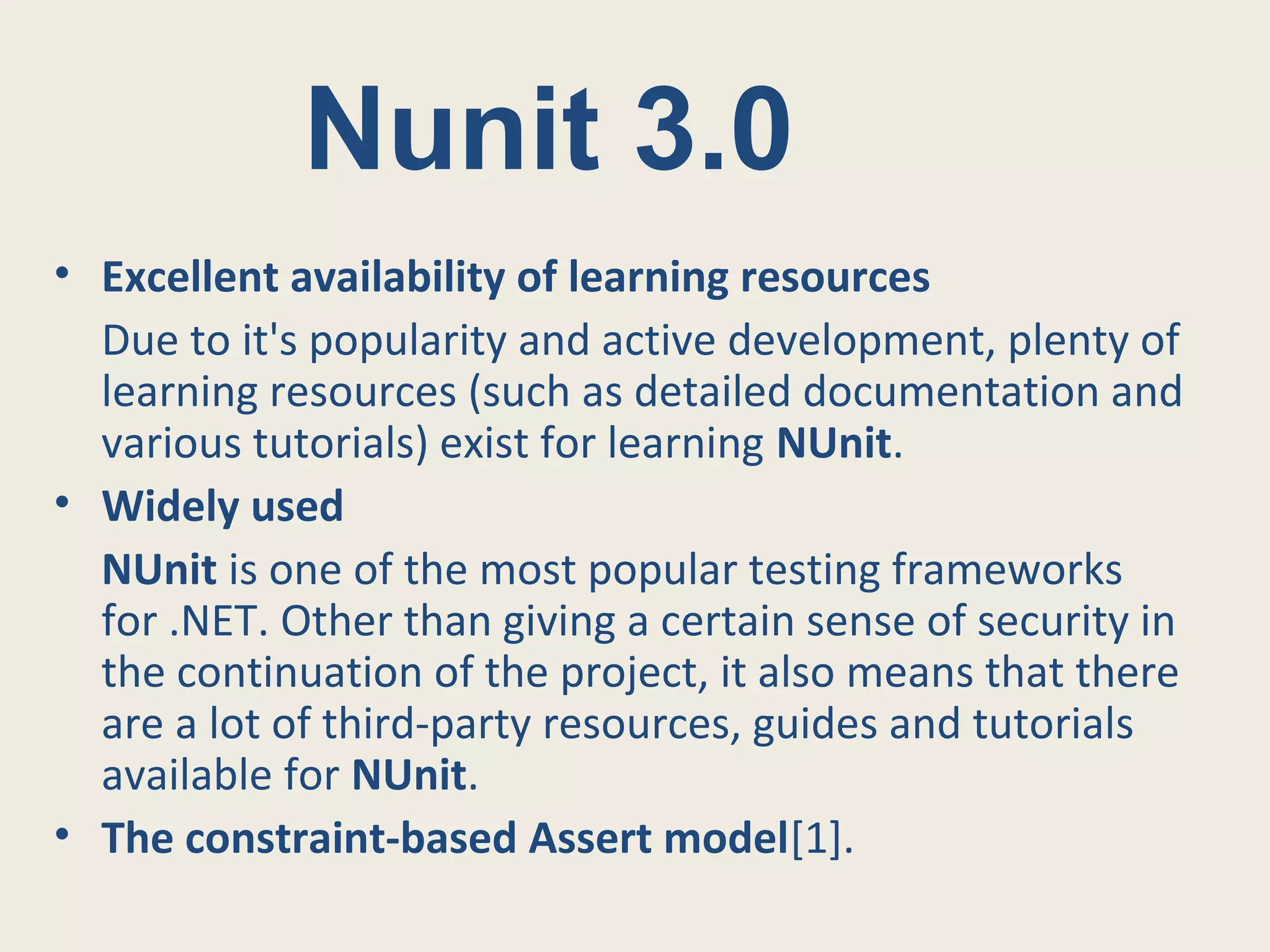 Unit testing framework | PPT
