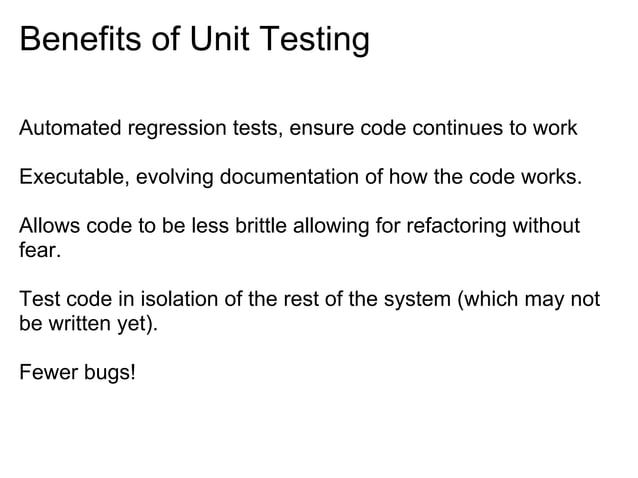 Unit Testing Fundamentals | PPT