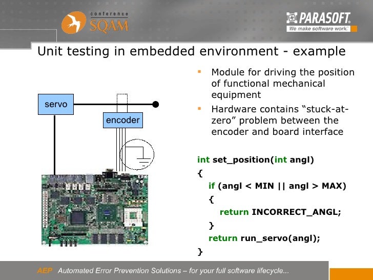 Unit testing on embedded target with C++Test Unit testing on embedded target with C++Test