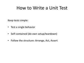 An Introduction to Unit Testing | PPTX