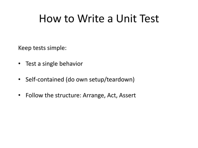 An Introduction to Unit Testing | PPTX
