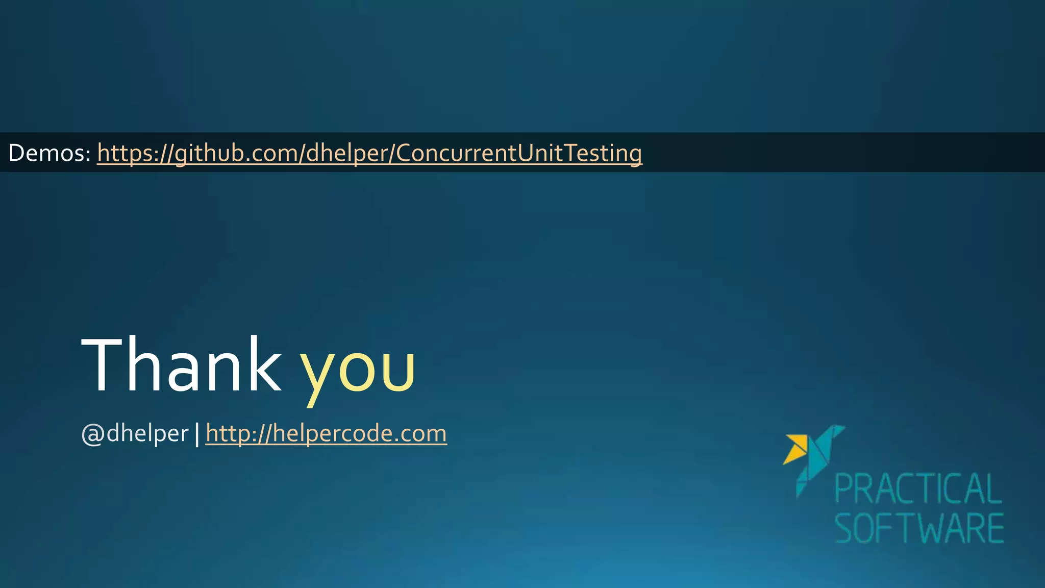 Unit Testing Patterns For Concurrent Code Ppt 6868