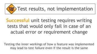 Unit testing, principles | PDF