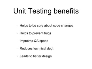 Unit Testing talk | PPT