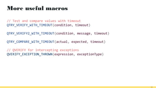 Unit testing with Qt test | ODP