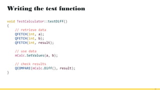 Unit testing with Qt test | ODP