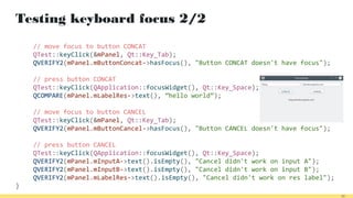 Unit testing with Qt test | ODP