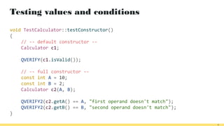 Unit testing with Qt test | ODP