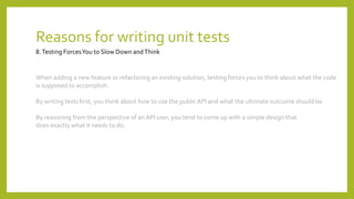 Unit Test Lab - Why Write Unit Tests? | PPT