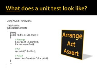 Unit Tests And Automated Testing | PPTX | Web Development | Internet