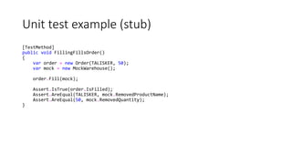 Unit tests and TDD | PPT