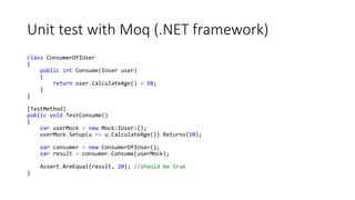 Unit tests and TDD | PPT