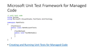 Unit tests and TDD | PPT
