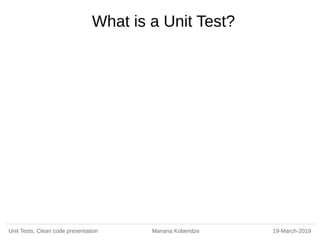 Clean Unit Tests | PPT