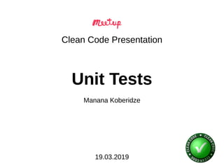 Clean Unit Tests | PPT