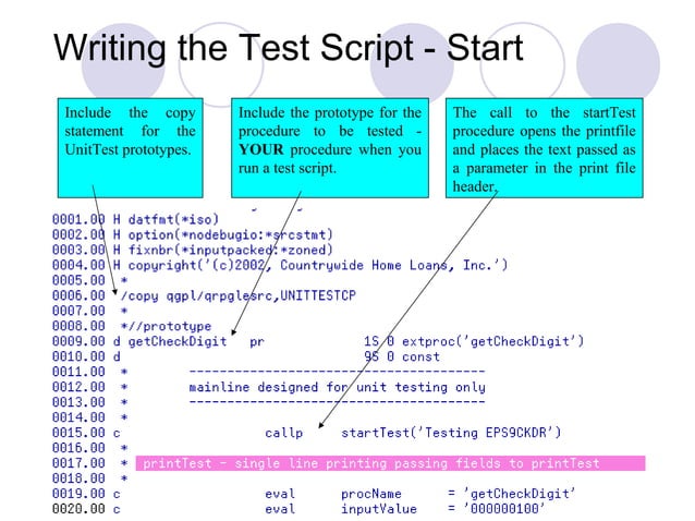 RPG Program for Unit Testing RPG | PPT | Web Development | Internet