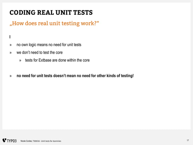 Unit tests for dummies | PPT