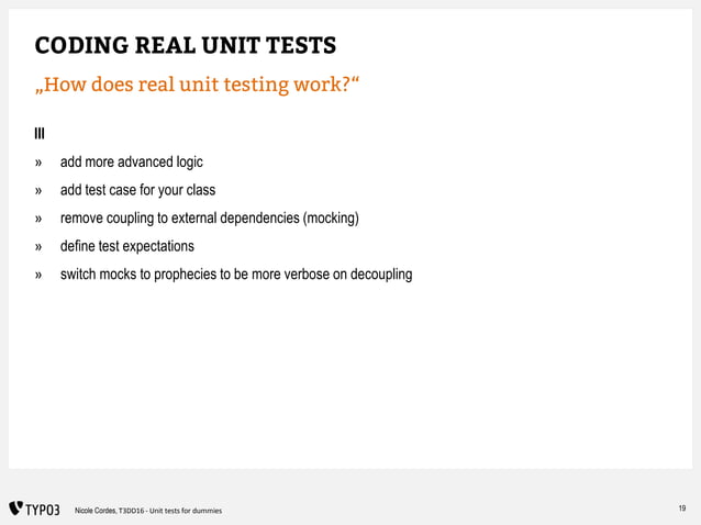 Unit tests for dummies | PPT