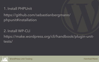 Unit testing for WordPress | PDF