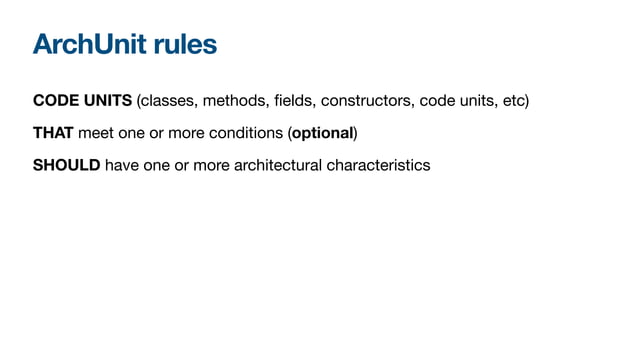 Unit test your java architecture with ArchUnit | PPT