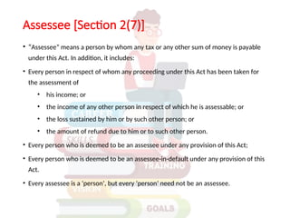 Basic concepts of Direct taxation theory | PPT
