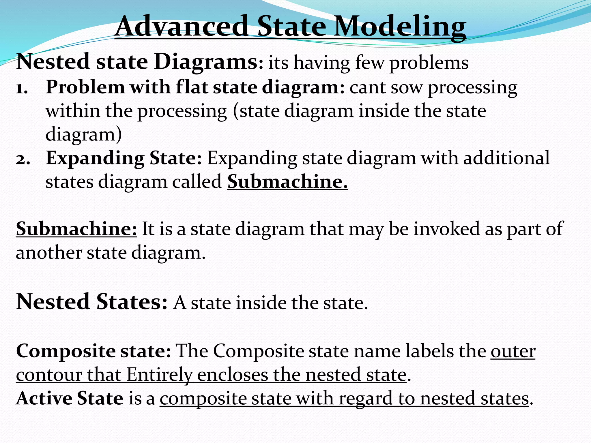 Unit three Advanced State Modelling | PPTX