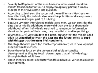 Middle Adulthood Stage Of Development