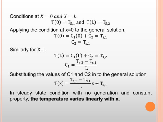 One Dimensional Steady State Heat Conduction | PPTX