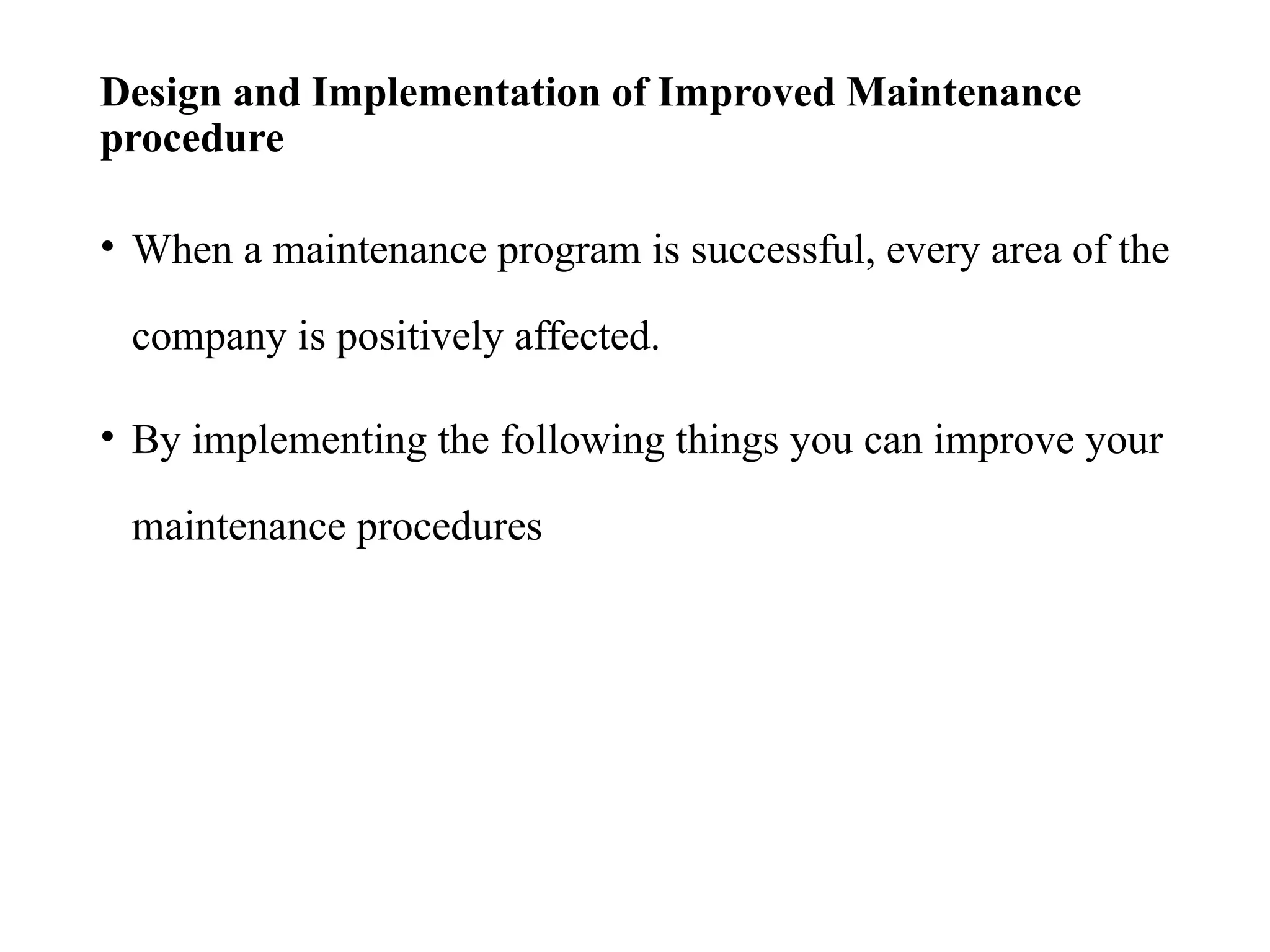 Implement maintenance procedures Unit Two.pptx