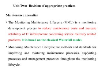 Implement maintenance procedures Unit Two.pptx