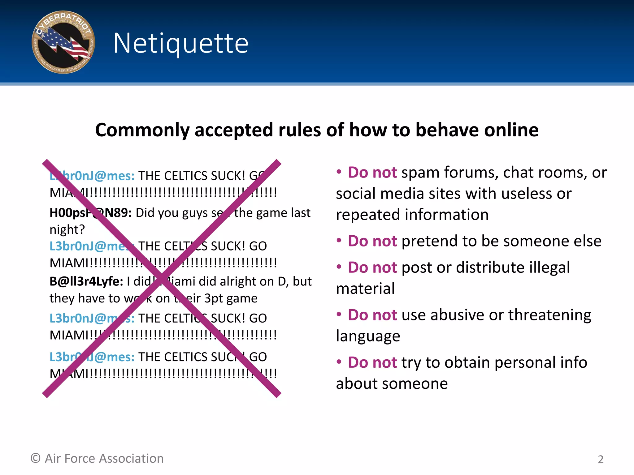 Unit+two+ +cyber+ethics+and+online+safety | PPT
