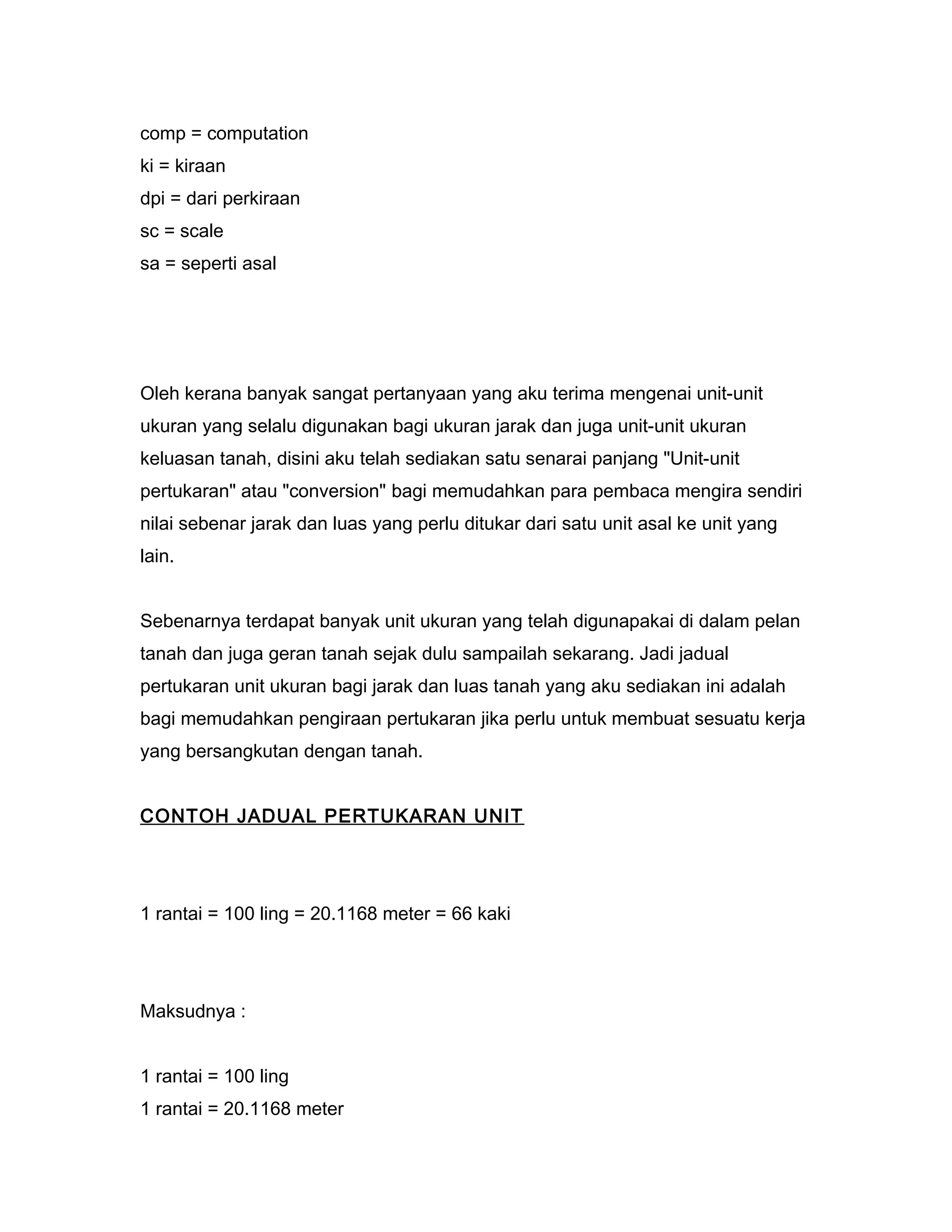 Unit ukuran | DOC