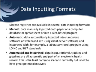 Disease Management and Disease Registries | PPTX