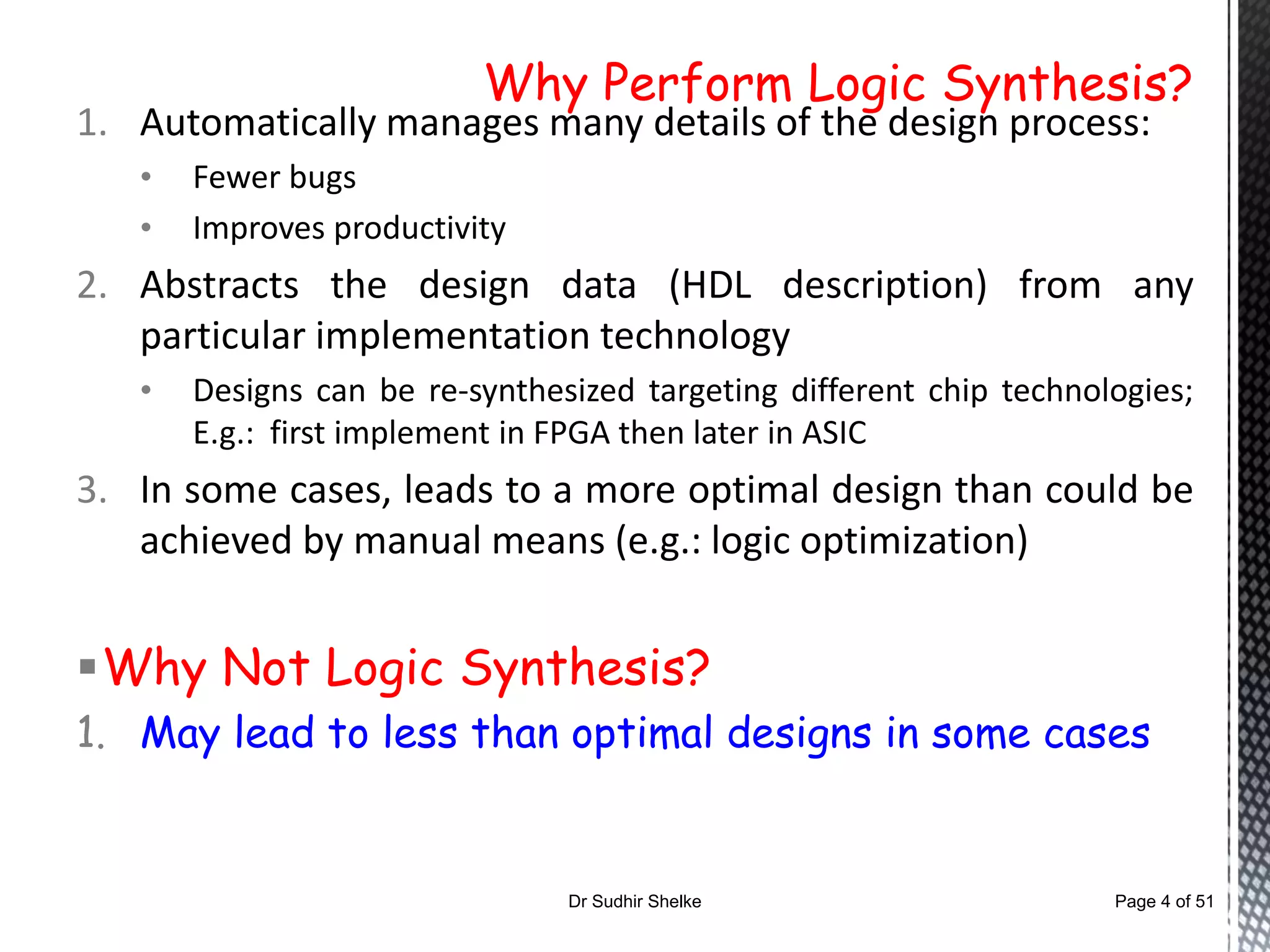 Unit v. HDL Synthesis Process | PDF
