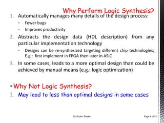 Unit v. HDL Synthesis Process | PPT