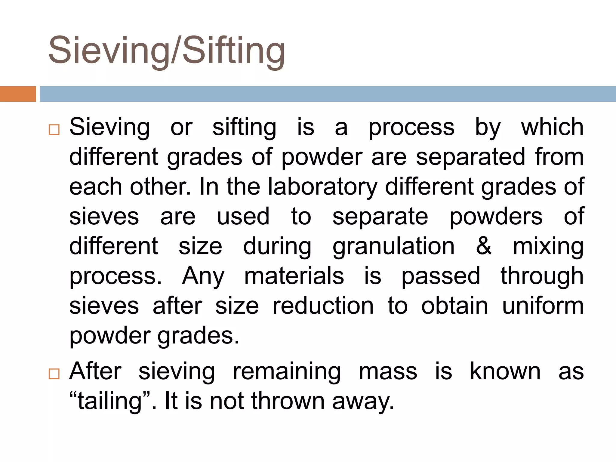 Size separation | PPTX