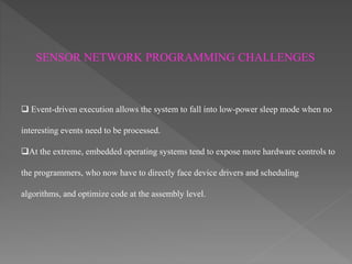 SENSOR NETWORK PLATFORMS AND TOOLS | PPTX