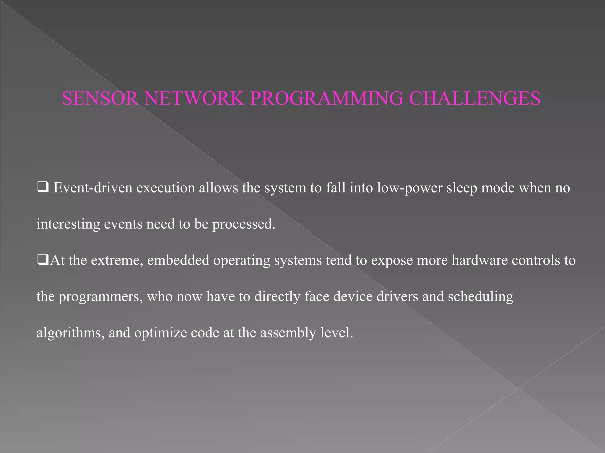 SENSOR NETWORK PLATFORMS AND TOOLS | PPTX