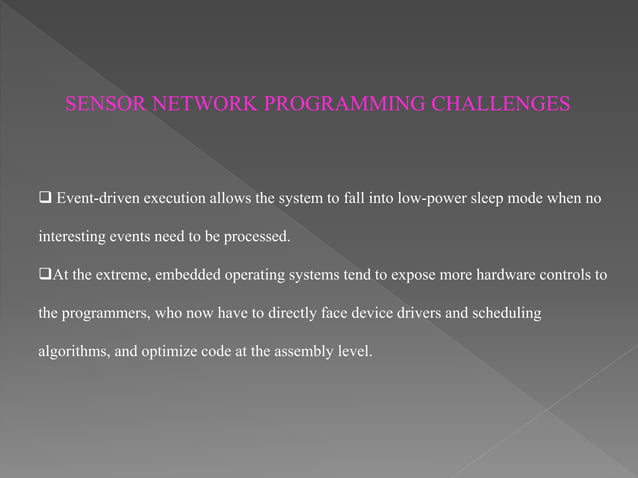 SENSOR NETWORK PLATFORMS AND TOOLS | PPTX