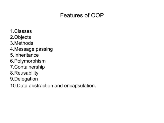 Object Oriented Programming In Python Ppt 