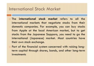 V- International Stock Market | PDF
