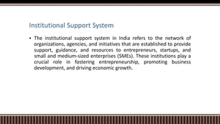 Institutional Support to Entrepreneurship | PPTX