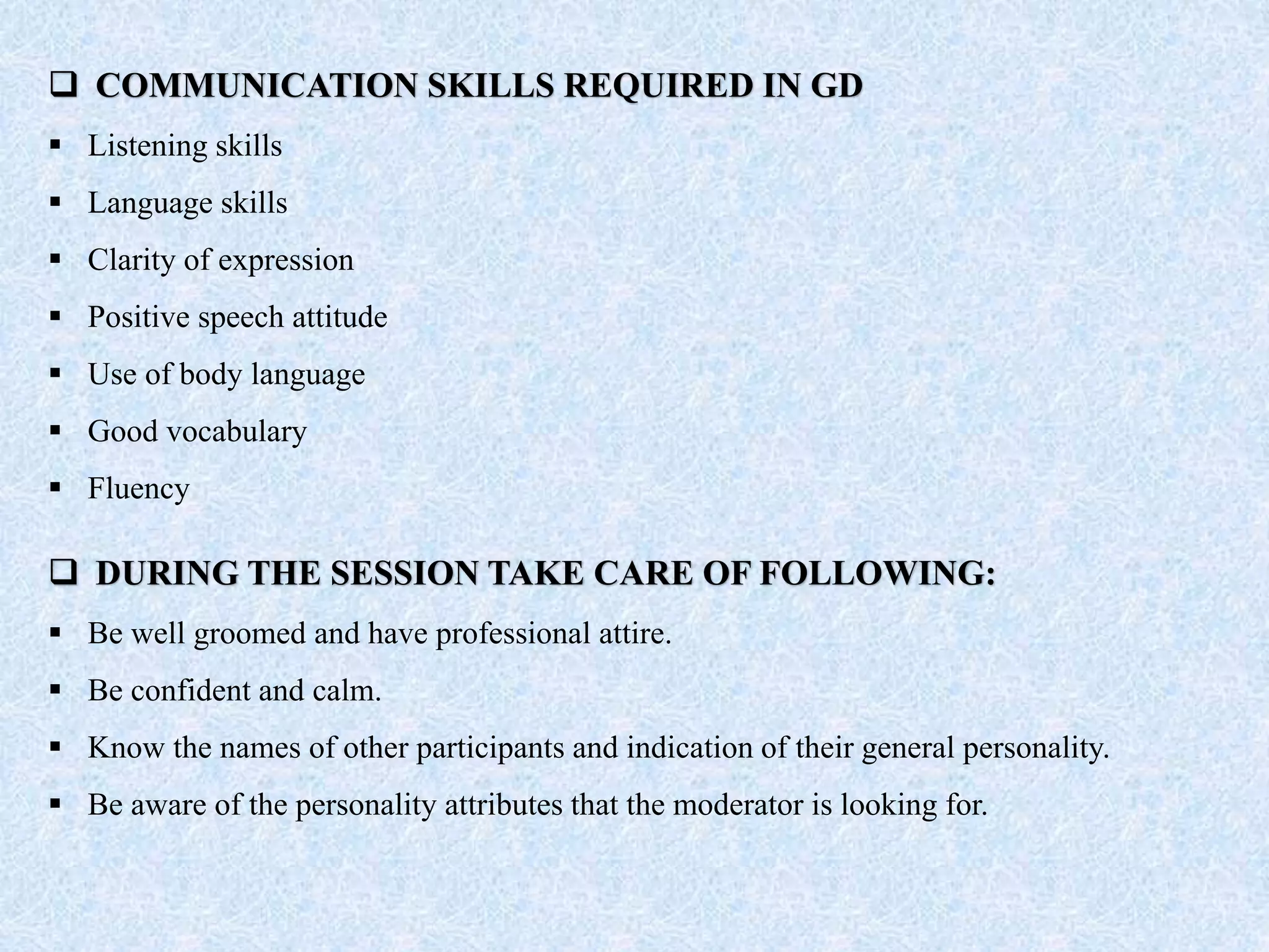 Group Discussion: Introduction, Communication skills in group ...