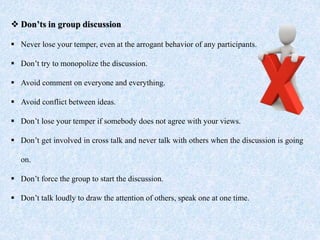 Group Discussion: Introduction, Communication skills in group ...