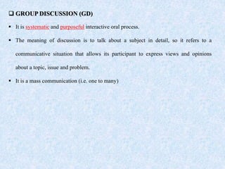 Group Discussion: Introduction, Communication skills in group ...