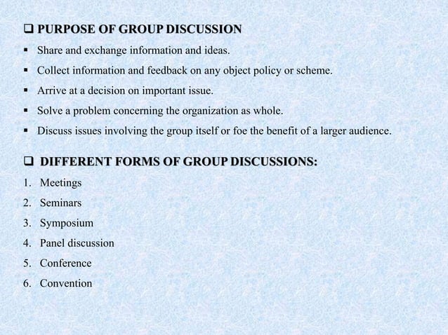 Group Discussion: Introduction, Communication skills in group discussion, Non verbal clues in ...