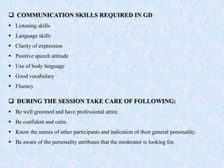 Group Discussion: Introduction, Communication skills in group ...