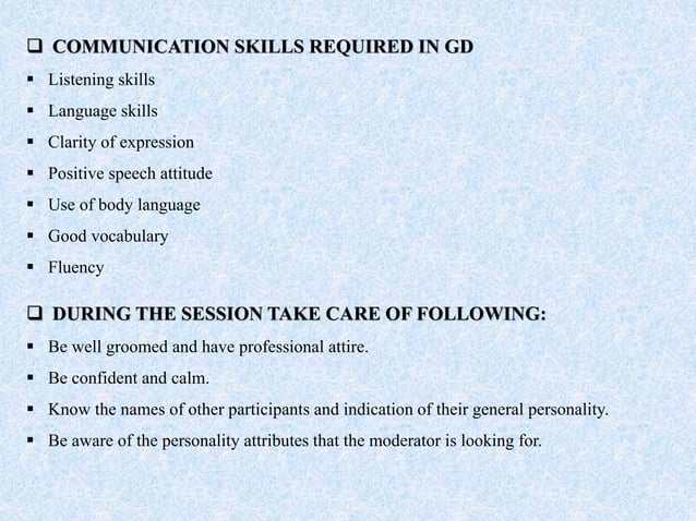 Group Discussion: Introduction, Communication skills in group ...