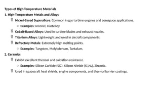 Aerospace Materials High temperature MAterials | PPTX